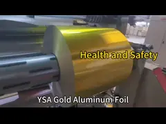 8011 Gold Aluminum Foil Roll Food Grade 35 Micron Aluminum Foil In Roll Jumbo Aluminium Foil Roll