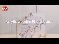 All Sizes of Acrylic Photo Frame with L Shape Wooden Base