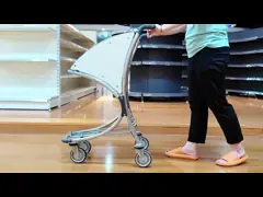 Aluminium Airport Luggage Trolly ODM Small Shopping Cart With Wheels