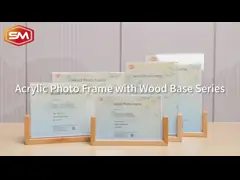 Acrylic Photo Frame with Wood Base Series