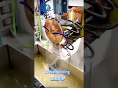 Welding a stainles basket with seam welder