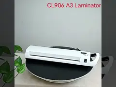 CL906 white A3 thermal laminator machine for film photo paper menu