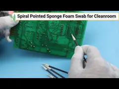 Dust Free PP Stick Cleanroom Foam Swab Spiral Pointed Head