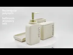 China Sand Stone Bathroom Cleaning Product For Household Square Shape Sand Black White Luxury Liquid Soap Dispenser for sale