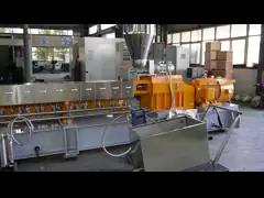 China Automatic HDPE/LDPE Filler Plastic Masterbatch Granules Making Machine PP Plastic Pellet Extruder With PLC for sale