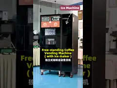Touch Screen Fresh Coffee Bean Vending Machine with Ice Maker Premium Home Coffee Making Equipment