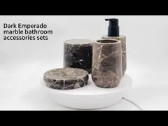 Accessori da bagno in marmo scuro Emperado Confezioni a forma di goccia d'acqua Usare in bagno