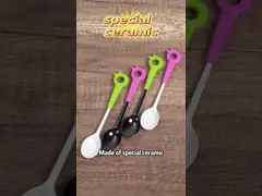 Advanced Zirconia Ceramic Feeding Fork Spoon Cutlery Sets for Custom Baby Dinnerware