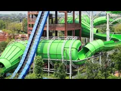 China Colorful Above Ground Fiberglass Water Slides , Fiberglass Pool Slide for Giant Water Park for sale
