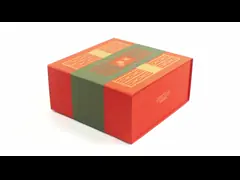 High Quality Printing Luxury Gold Foil Suger Magnetic Folding Gift Box With Handle