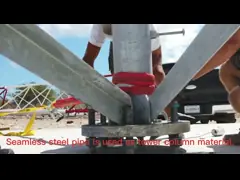 China 3 Legged Angular Steel Tower 20M -65 M Mast Pylon Iron Telecommunication Angular Tower for sale