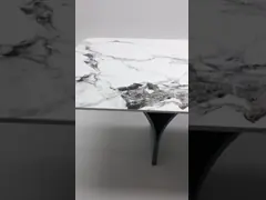 Большая современная столовая мебель Мраморные столы, современный столик и стул