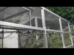 China 304 316 Hand Woven Stainless Steel Drop Prevention Cable Safe Net For Floodlight Protection for sale