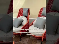 Outdoor Light Luxury PE Rattan Sofa Table Set Patio Waterproof Aluminum Furniture