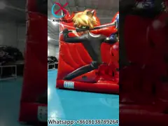 New Design Digital Printing Inflatable Bounce House With Slides Miraculous Ladybug Inflatable