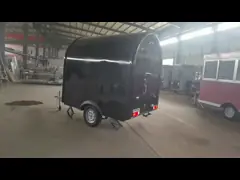 Circular color customized mobile food trailer with good finishing