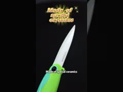 Colorful Handle Ceramic Parrot Mini Knives Pocket Folding Fruit Knife With Safety Sheath