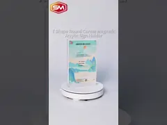 China Fast Shipping Round Corner A4 Paper Menu T Shape Acrylic Sign Holder With Customized Size for sale