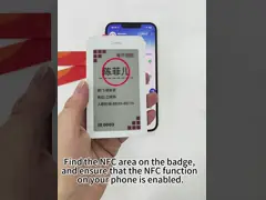 China Office electronic employee badge e ink no battery nfc display electronic shelf label Electronic Paper Ink Screen for sale