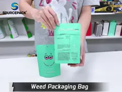 Custom Weed Packaging Moisture Proof Marijuanna Stand up Pouch With Ziplock Closure