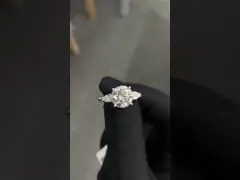 3.01ct CVD White F VS2 Three-stone Style Round ring