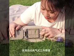 China PVC Inflatable Camping Bed With Raised And Thickened Flocking Automatic Inflatable Mattress for sale