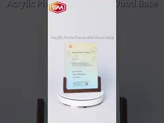 Acrylic Photo Frame with Wood Base
