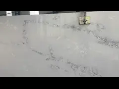 China 3200x1600 Quartz Calacatta Countertops White Quartz Bathroom Countertops for sale