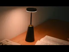 Rechargeable LED table lamp with dimmable and USB C charging port metal white black