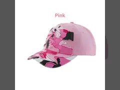 Outdoor Baseball Caps with Reinforced Panels and Camo Patch Embroidery