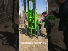 China Rubber Crawler Mounted Solar Pile Driver 25HP Diesel Engine 30m Piling Depth for sale