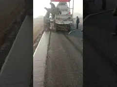 SMC-4000 intelligent concrete slipform paver from Siming Technology laid curbstones in Wu'an, China,