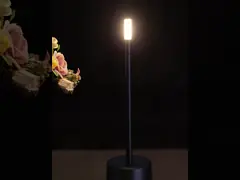 3 Colours Changeable Led Table Lamp Metal Charging Bedside Lamp
