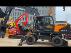 21 Ton Hyundai R210w-9 Used Wheeled Excavator Robex 210w Used Digger High Performance