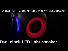 China Digital Display Dual Alarm Clock Speaker Portable and Wireless for Home or Office for sale