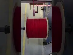 China 5.0mm 12 Core micro armor fiber optic cable Red LSZH Jacket FTTH for sale