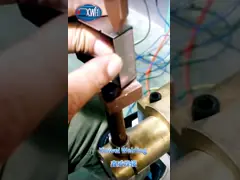 Welding stainless box with fixed spot welder