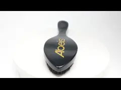 360 wave brush black long handle