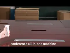 Retractable electric monitoring lift with electric microphone for paperless conference system