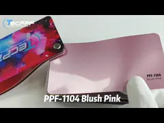 China Blush Pink Colour Change Paint Protection Film With Ashland Glue And 8mil Heat Healing for sale