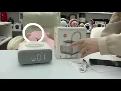 China Bluetooth Speaker Bed Lamp Therapy with Digital Alarm Clock Wireless Charger FM Radio for sale