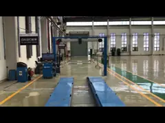 Real case with 3D wheel aligner +scissor lift + double plate side slip + axle load tester + brake ro