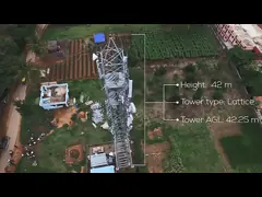 中国 100 フィート 200 フィート 3 脚 管状の格子 テレコム塔 FM放送ラジオWiFi塔 販売のため