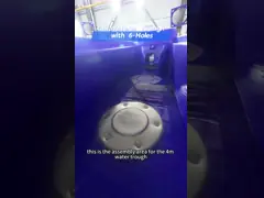 China Cattle Water Trough TPT401BLH Blue Corrosion-resistant Trough With Six Holes for sale