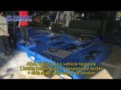 6 sets 4 in1 vehicle test line  ( brake roller tester + suspension tester  + side slip +axle lo
