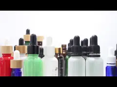 China Anti Acne Essential Oil Glass Dropper Bottle With PP Plastic Dropper Treatment for sale