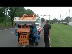 세 바퀴 새로운 에너지 전기 후방 버킷 폐기물 수집 트럭