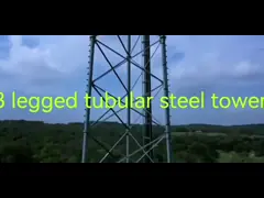 China Free Standing Ham Radio Aerial Gsm Base Station Communication Cellular Phone Mast 3 Legged Tubular Steel Tower for sale