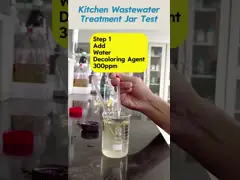 Kitchen Wastewater Treatment by Flocculants and Coagulants Kitchen Effluent Treatment