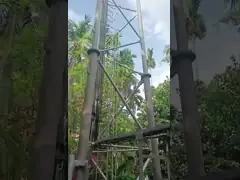 China 3 Legged Tubular Steel Tower Mobile Network 4G 5G Signal Radio Transmission Towers for sale